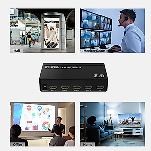 4K HDMI Video Wall Controller 2x2 w/IR Remote, Arvitek 4 Screens Into 1 Wall Display, TV Wall Controller Processor (8 Splicing Modes)