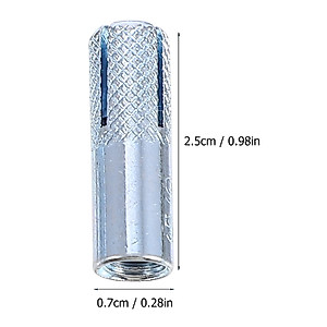 100 Pcs Screw Expansion Sleeve Bolt Concrete Anchor Drop in Assisted Pegs Wall Expansion Anchors Carbon Steel Anchor Drop-in Anchor