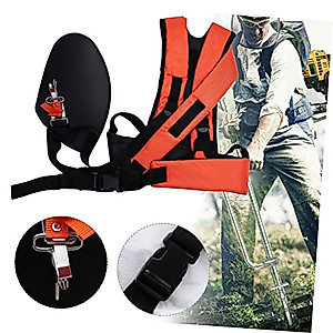 VILLFUL 2pcs Lawn Mower Strap Cinch Belt Belts Garden Brush Shoulder String Brush Cutter Shoulder Strap String Trimmer Harness Brush Cutter Double Shoulder Strap Comfortable Black