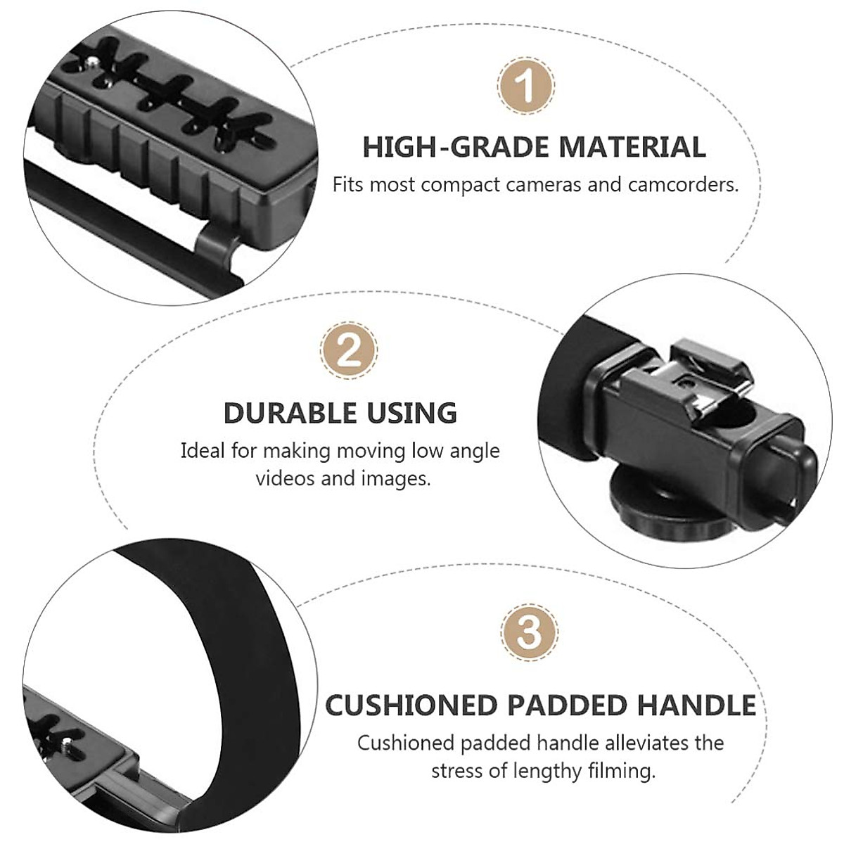 Hemobllo 1pc U-Shaped Dv Portable C-Frame Gimbal Stabilizer for Camera Handheld Gimbal Stabilizer Camera Stabilizer Camera Camcorder Stabilizer Non-Slip Sponge Sports Camera Stand