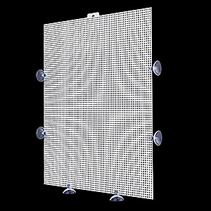 2 Pack Fish Tank Divider, Plastic Grid Cuttable Grid Plate Fish Separator with 12 Suction Cups DIY Designed Clear Easy to Bent 10 * 13in