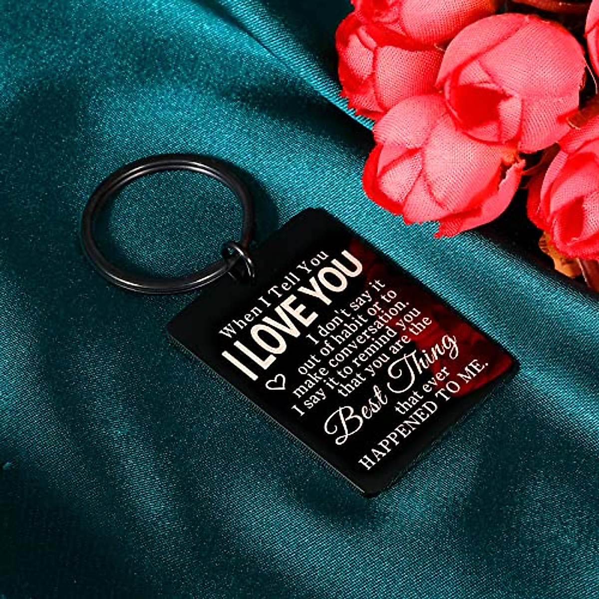 Valentines Day Gifts for Her Him Keychain Boyfriend Gifts from Girlfriend Husband Christmas Stocking Stuffer Men Birthday Present from Wife Wedding Anniversary I Love You Couple Fiance Lesbian Gay Gag