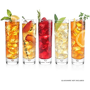 Tea Forte Tea Over Ice Steeping Tea Pitcher Set of Two, 12oz Glass Ice Tea Pitcher and 24 oz Pitcher for Perfect Flash Chilled Ice Tea, Dishwasher Safe