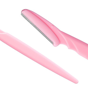 Glamlily 60-Pack Eyebrow Facial Razor for Women, Multipurpose Dermaplane Hair Remover Trimmer Tool, Colorful Shaving Tool Bulk Set, Disposable Self-Care (3 Colors, 6x1.4 In)