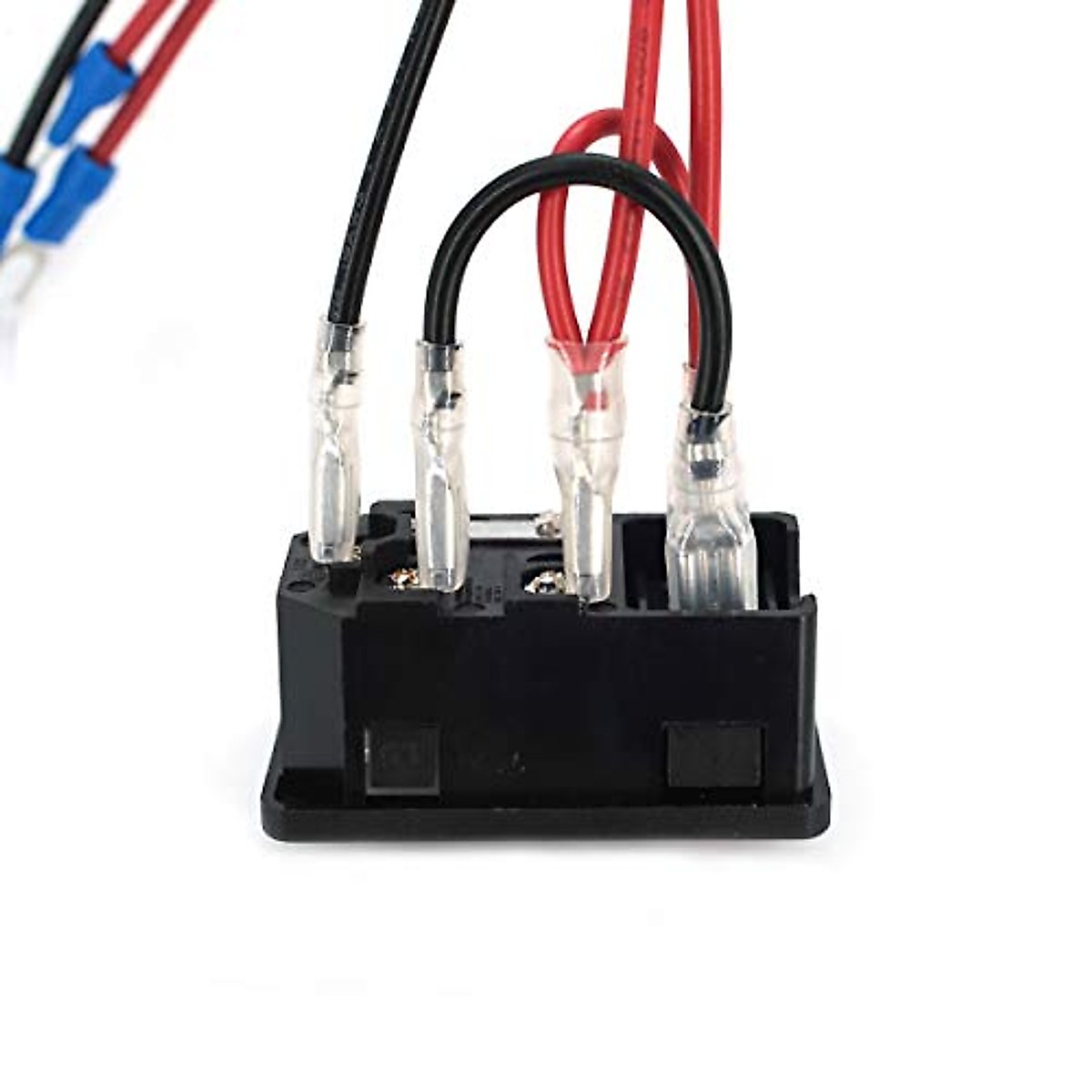 DEVMO 2pcs 10A 250V Rocker Switch Power Socket Inlet Module Plug 5A Fuse Switch with 18 AWG Wiring 3 Pin IEC320 C14 Connected Terminal Crimps and Wires