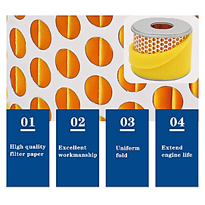 AWSZH 17210-ZE3-010 17210-ZE3-505 17218-ZE3-505 17210-ZE3-000 Air Filter Replacement for Honda GX390 13HP GX340 11HP Engine Pressure Washer Air Cleaner(2Pcs)