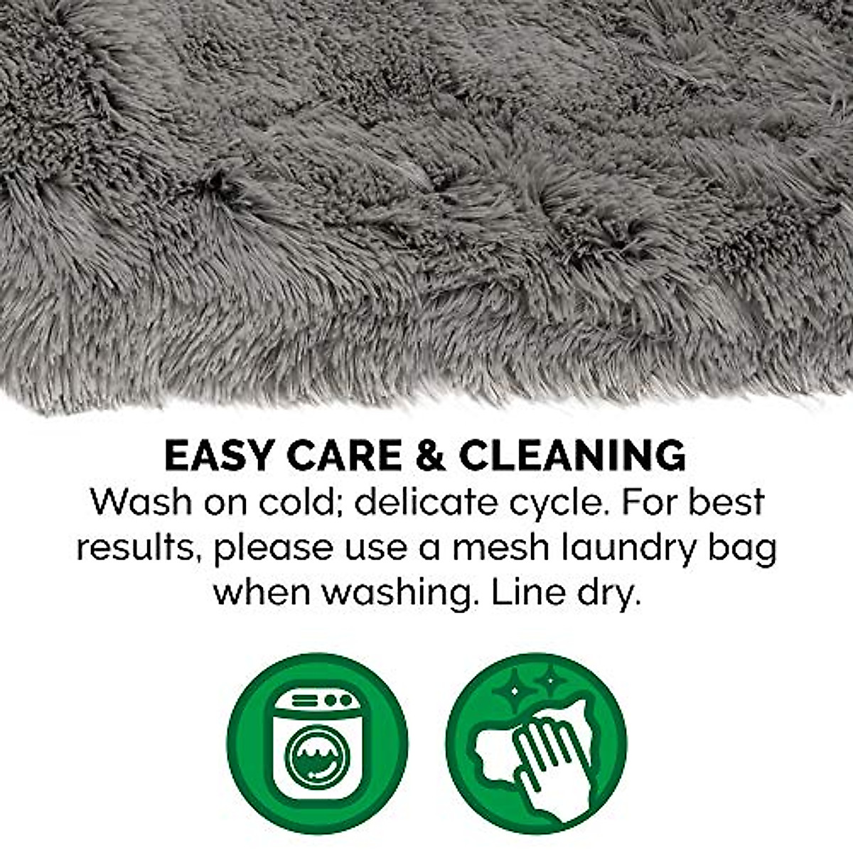 Furhaven Self-Warming Cat Bed for Indoor Cats, 4-Beds-in-1 & Washable - Plush Long Faux Fur Convertible Cuddler - Gray, Small