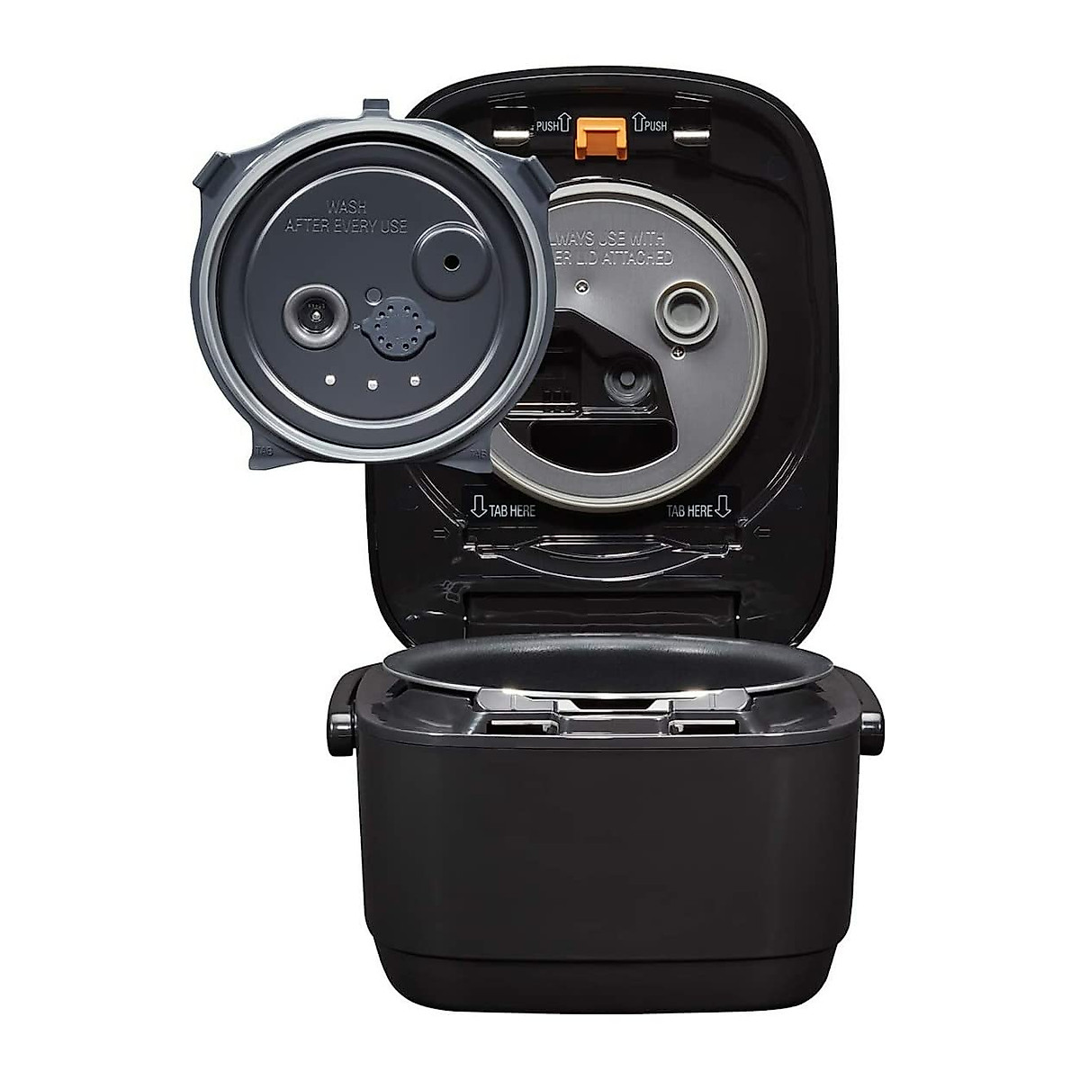 Zojirushi NW-JEC18BA Pressure Induction Heating, Rice Cooker and Warmer, 10-Cup Bundle with Rice Washing Bowl, Spatula, and 12 Piece Knife Set (4 Items)