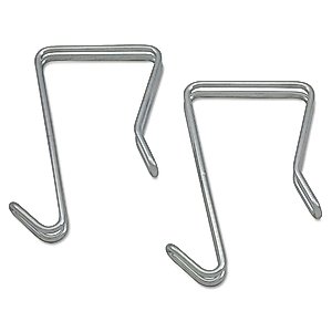 Alera ALECH1SR 0.5 in. x 3.13 in. x 4.75 in. Single-Sided Partition Steel Garment Hook - Silver (2/Pack)