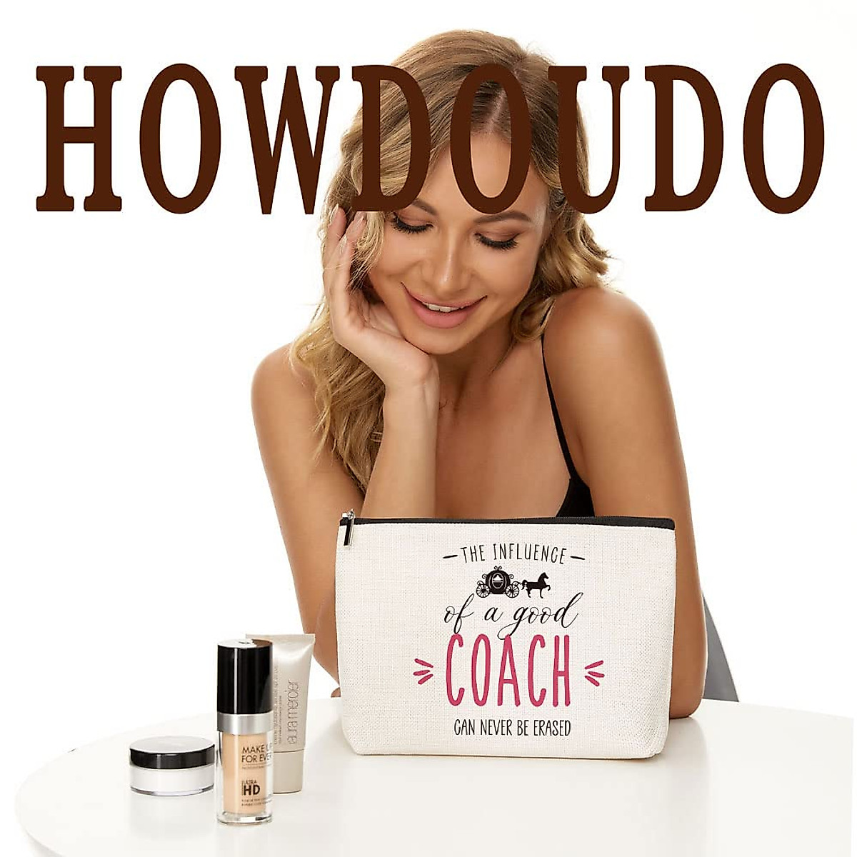 Lovdazzles Coach Makeup Bag - Coach Birthday Gift, Travel Makeup Bag Cosmetic Pouch