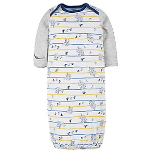 Canticos Unisex-Baby Boys' 2-Pack Gowns, Blue, 0-6 Months