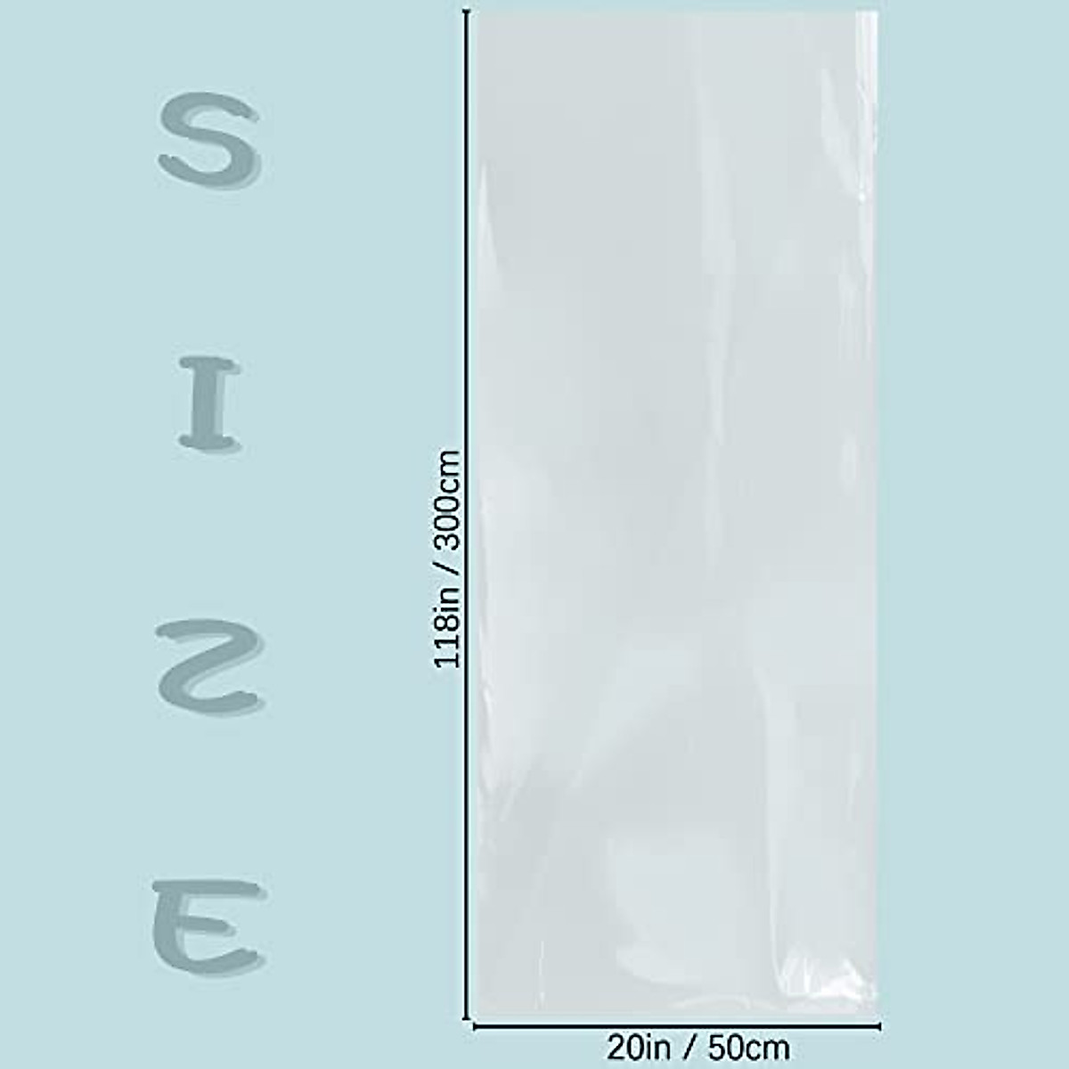 3 Pcs Large Rug Storage Bag with100 Pcs Zip Tie, Clear Plastic Carpet Bag Fits Rug up to 6'x 9', Protects Rolled Rugs Moving Bag, for Indoor Outdoor Carpet Moving or Storage