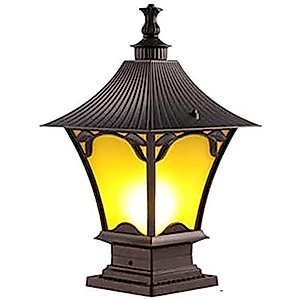 Outdoor garden lights Outdoor Post Lights Garden Décor Wall Pillar Light Villa Home Waterproof IP55 Patio Column Lamp E27 with Glass for Villa Backyard, Patio, Garden, Walkway Stainless steel LED lan