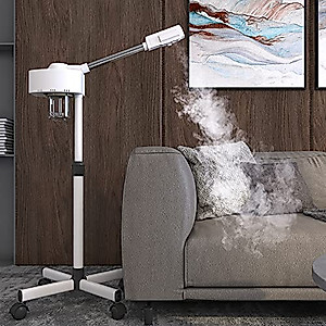 Professional Facial Steamer, Loxey Face Steamer with Adjustable Nozzle and Stronger Nano Ionic Hot Mist for Facial Deep Cleaning for Professional Beauty Salon or Home Use.(White)