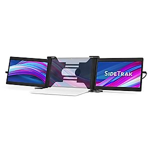 SideTrak Axis Triple Portable Monitor for Laptop | Attachable 11.9” FHD IPS Three Screen Laptop | Compatible with Mac, PC, & Chrome | Powered by USB or HDMI
