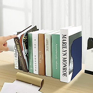 Hossejoy Adjustable Bookends, Heavy Duty Metal Book Ends, Expandable Bookcase Book Holder Stand Shelf Rack for Student Office Book File Organizer Storage, Extends up to 19 inches (Blue)
