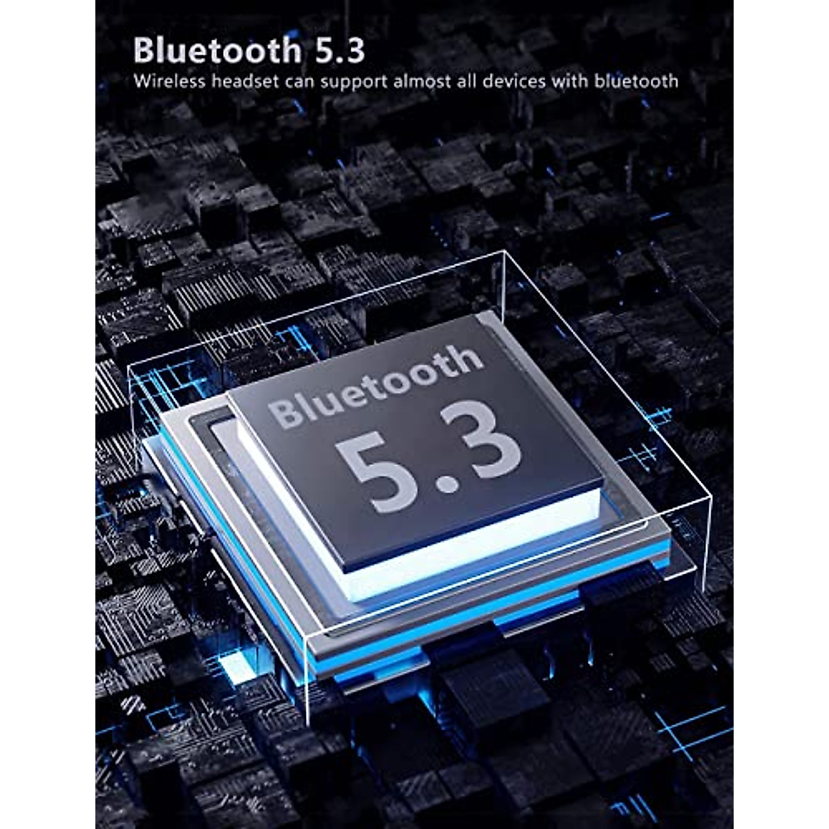 MOSAJIE Open Ear Headphones, Air Conduction Headphones Lightweight Bluetooth Wireless Sports Headset, with Built-in Mic, Up to 8 Hours Playtime, Waterproof Headset for Running Workouts Cycling