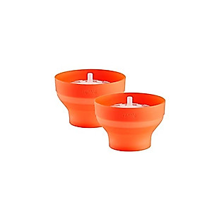 Lékué Mini Microwave Popcorn Maker, Set of 2, Red