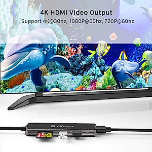 USB C Hub, BYEASY Zinc Alloy USB C Adapter Hub, with 4K HDMI Output, SD and microSD Card Reader, 2 USB 3.0 Ports for MacBook Pro 2019/2018/2017, iPad Pro 2019/2018, Pixelbook, XPS (UC-197)