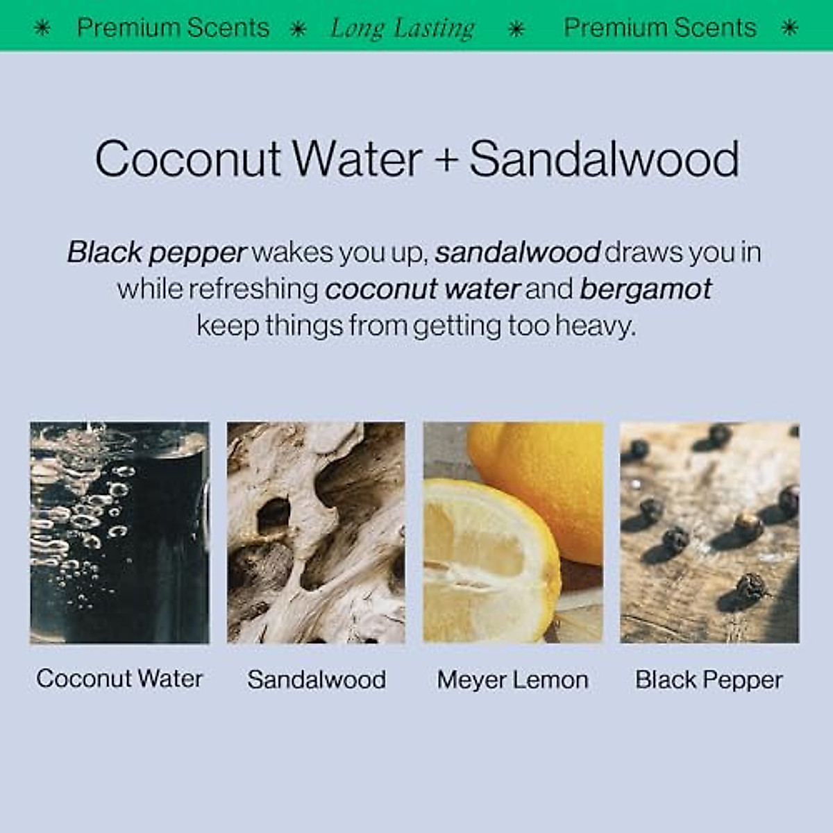 OffCourt - Natural Deodorant Body Spray for Men and Women - Aluminum Free - Whole Body Deodorant for Women and Men - Bold, Long-Lasting Coconut Water and Sandalwood Scent, 3.4 Ounce (Pack of 1)