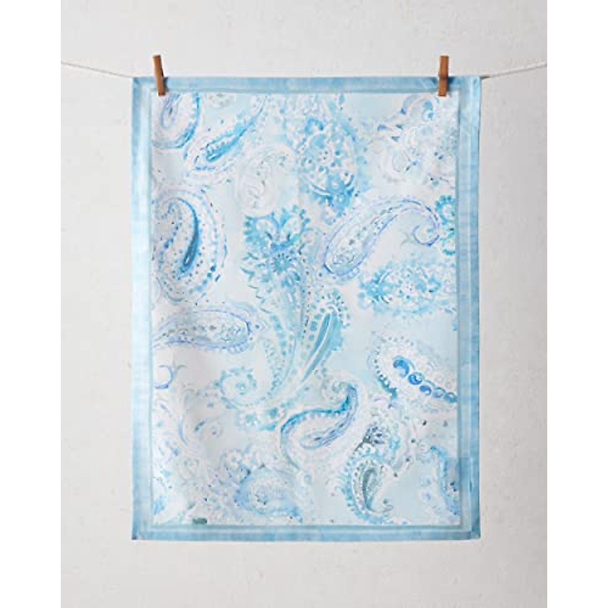 Maison d' Hermine Dish Towels 100% Combed Cotton Premium Easter Kitchen Towels Dishcloth for Home, Kitchen, Dining, Cocktail Parties & Camping, Paisley Blues - (Set of 3)