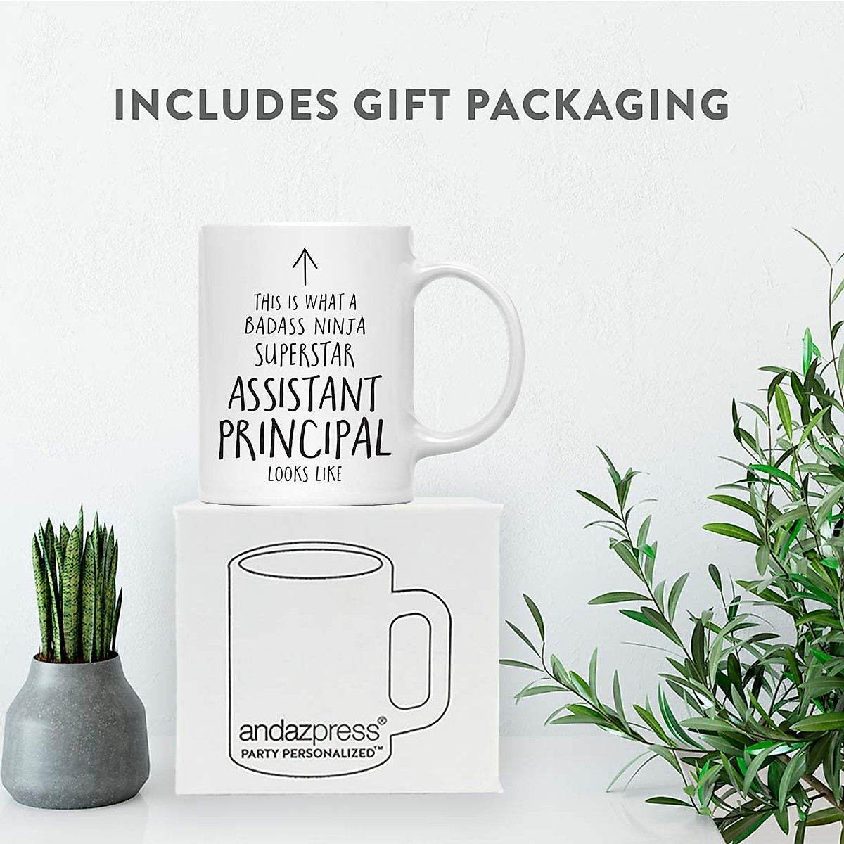 Andaz Press Funny 11oz. Ceramic Coffee Tea Mug Gift, This is What a Badass Ninja Superstar Assistant Principal Looks Like, 1-Pack, Birthday Christmas Gift Ideas