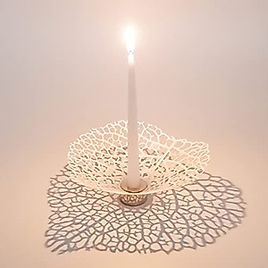 OSHADOW Taper 1/2 inch Candles - Pack of 10 Unscented, 8 Inch Tall Candles - 1/2 inch Candles - Taper Candle - 1/2 inch White candlesticks