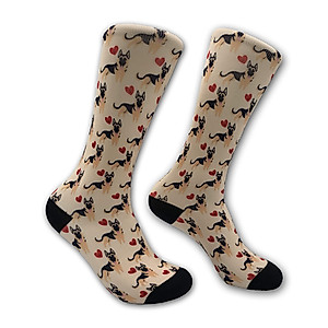 German Shepherd Socks for Women Men, Novelty Crazy Socks Crew Socks Funny German Shepherd Gifts for Dog Lover One Size