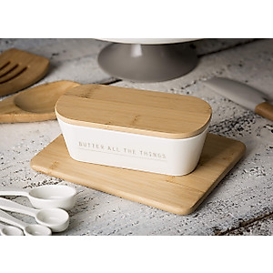 Tablecraft Butter Dish with Lid, 7.75 x 3.25 x 2.5, Melamine