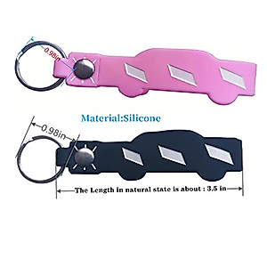 RUNZUIE 2Pcs Silicone Remote Smart Key Fob Compatible with 2024 2023 Nissan Rogue Pathfinder Key Fob Cover 5 Button (Black/Pink)