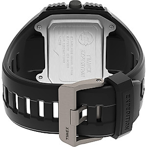 Timex Men's Expedition Grid Shock 50mm Quartz Resin Strap, Black, 16 Casual Watch (Model: TW4B24900VQ)