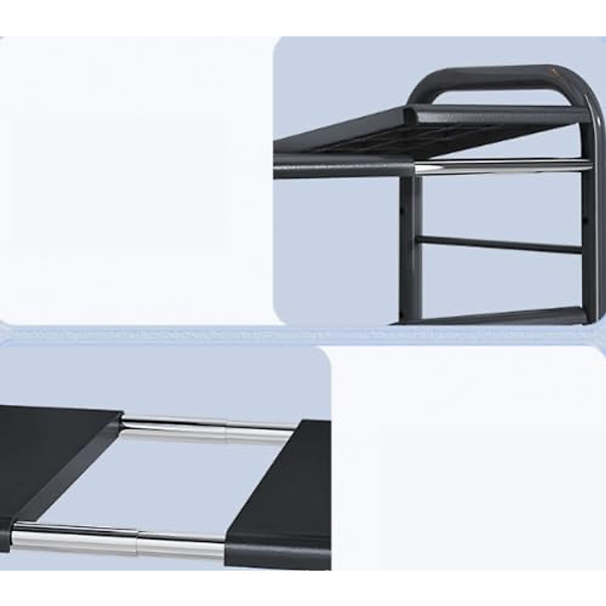 2-Tier Bathroom Kitchen Cabinet Organizers,Under Sink Storage Shelf Telescopic Adjustable with Removable Panels,for Laundry Bedroom