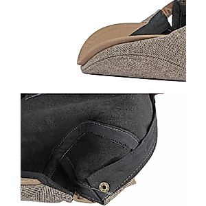 Qianuer Newsboy Hats for Men Flat Cap Adjustable Tweed Ivy Gatsby Cabbie Hat Khaki