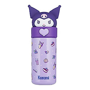 Kuromi Stainless Steel Insulated Water Bottle 350ml - Purple