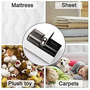 HYNSEN Mattress Vacuum Cleaner, Bed Vacuum Cleaner with UV & High Heating Tech, 12Kpa Suction 500W Powerful Handheld Vacuums for Dust Recognition & Remove Pet Hair