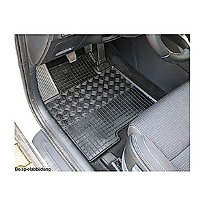 Black Rubber Car Floor Mats VD569 All Weather Odorless Car Floor Mat Liners 4-Piece Set Car Accessories Compatible with Ford Focus C-Max C-Max Type C214 2004 2005 2006 2007 2008 2009 2010
