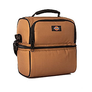 Dickies Insulated Multi-Compartment Lunch Box Reusable Beach Cooler Tote Bag (Duck Brown)