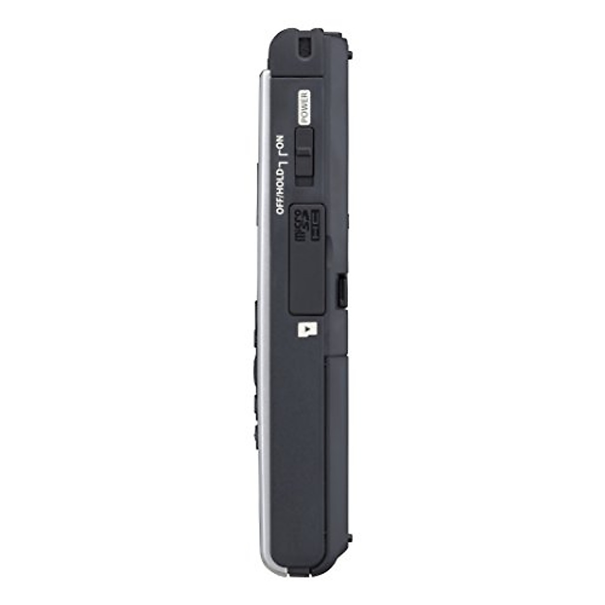Olympus WS-852 silver voice recorder with true stereo mic, 4GB, 110 hours battery life, microSD external memory, USB, with MP3 file format.