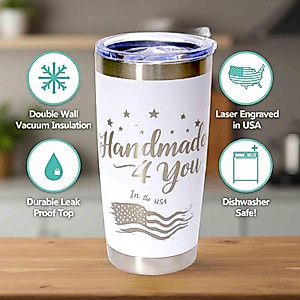Made4You, 'Hold My Drink, I See A Dog', Laser Engraved Stainless Steel Tumbler, 20 Oz., Dog Theme Gift, White Color, Gift for Dog Lovers