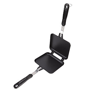 Double-Sided Frying Pan, 35 x 15 cm Square Aluminum Alloy Non Stick Flip-Top Pans Eggs Sandwiches Crepes Omelette Skillet Cooking Saucepan for Electric Induction
