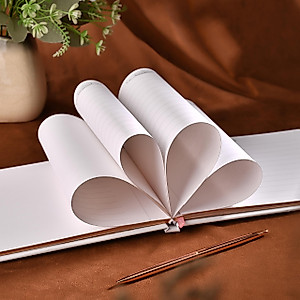 XCZBX Wedding Guest Book,Wedding Guest Book with Pen,Polaroid Guest Book for Wedding Reception,Baby Shower, Birthdays, Graduation Parties，Funeral and Special Events （Rose Gold ）