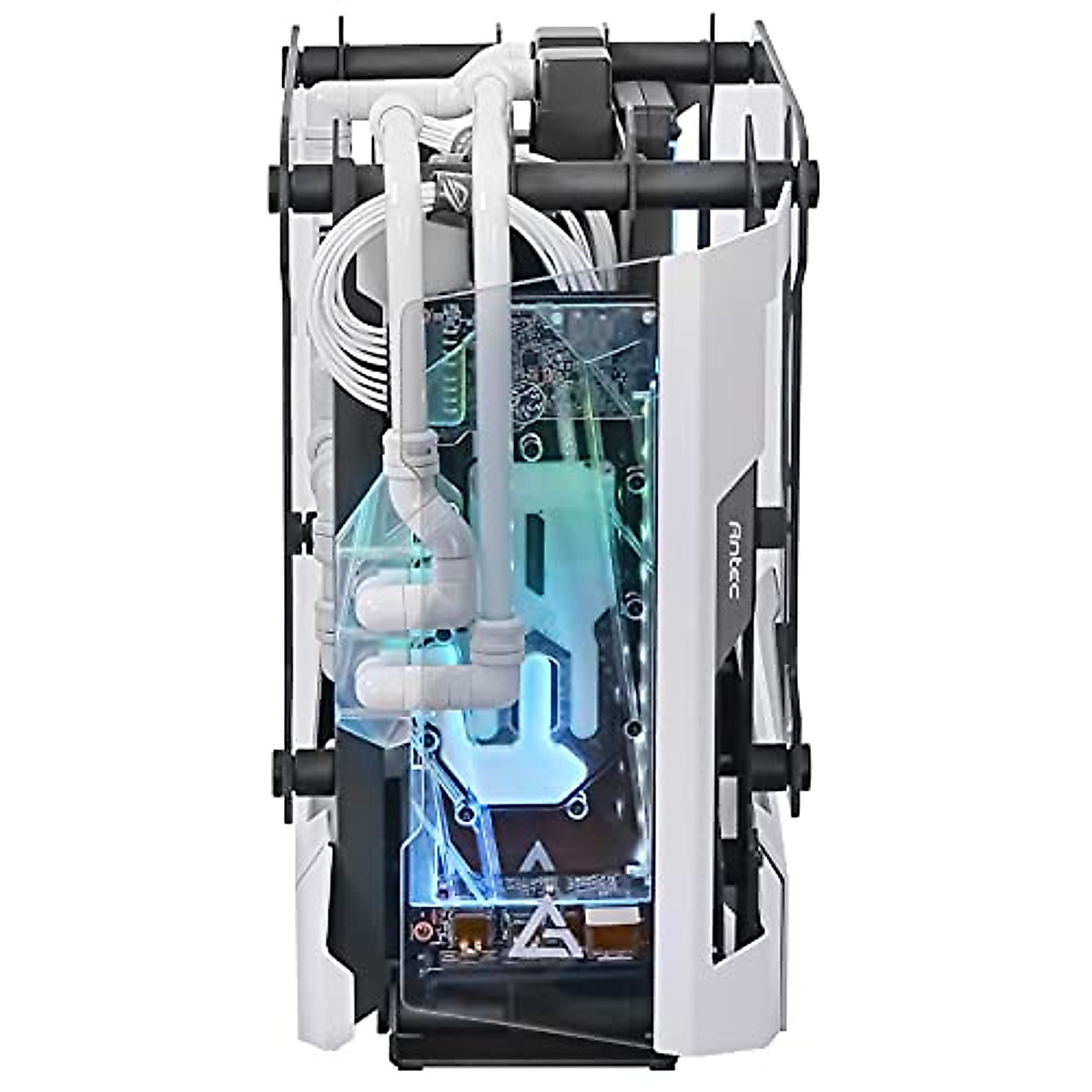 Antec Striker Aluminum and Steel ITX Computer Case, Front GPU Mount, Up to 4 x 120 mm Fan Support, USB 3.1 Type-C Ready and PCI-E Riser Included (Striker Mini)