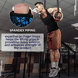 RDX Weight Lifting Gloves Grip, Non Slip Neoprene Ventilated Gym Barehand Gripper, Silicon Palm Protection, Powerlifting Fitness Strength Training Bodybuilding, Chin pull ups Bar Calisthenics Workout