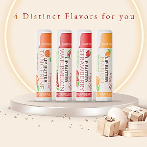 CHAP-LIP Original Lip Balm Hydrating Bulk Chap Stick with Fruit Flavors, Coconut Oil, and Cocoa Butter - Christmas Gift Stocking Stuffers Lip Therapy Pack for Men and Women - Made in the USA, 24 Pack