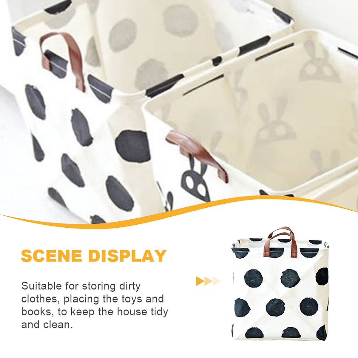 iplusmile Square Storage Box Basket, Canvas Fabric Toy Collapsible Storage Organizer Bin, Waterproof Storage Box, Laundry Basket for Kid Rooms, Playroom, Shelves, Toy Basket, Gift Basket