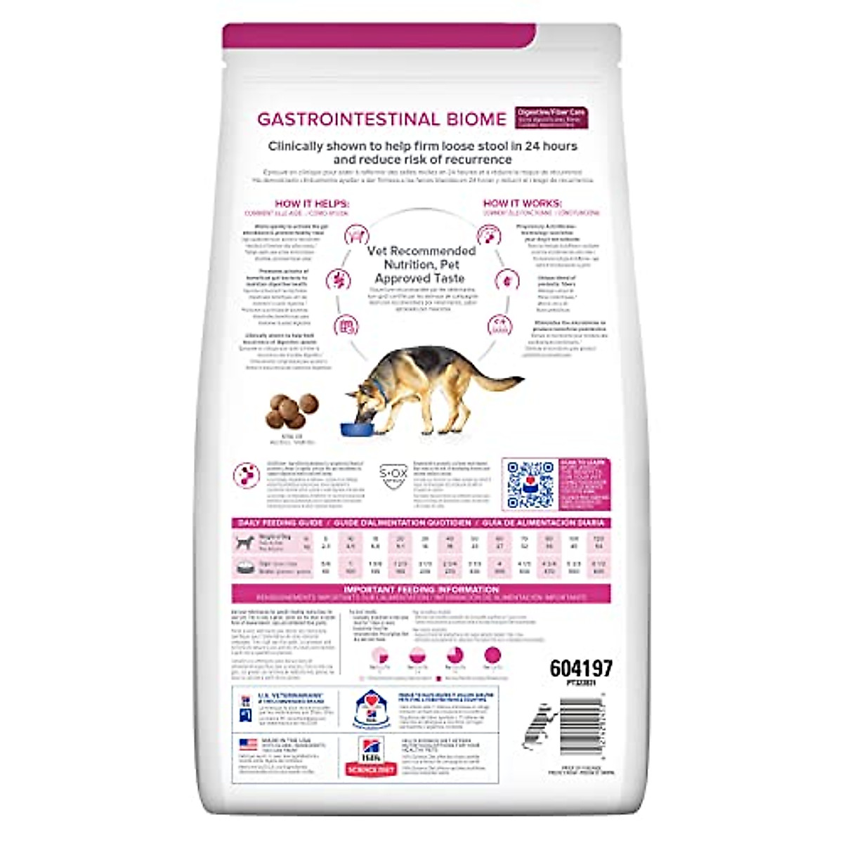 Hill's Prescription Diet Gastrointestinal Biome Digestive/Fiber Care with Chicken Dry Dog Food, Veterinary Diet, 8 lb. Bag