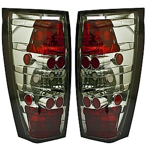 Parts N Go 2002-2006 Escalade EXT Tail Lights Pair Smoked Platinum Euro Style - 15096923, 15096924, GM2800241