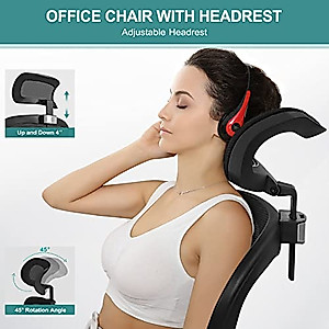 Mazqetih Ergonomic Office Chair Lumbar Support, Office Desk Chair Ergonomic Big and Tall, Mesh Office Chair Comfortable for Home Bedroom Executive Work Study