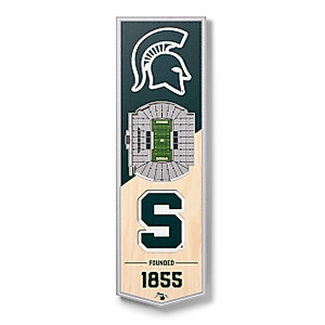 YouTheFan NCAA Michigan State Spartans 3D Stadium 6x19 Banner - Spartan Stadium