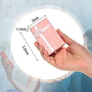 24-Piece Gifts Box Set, AQUEENLY Jewelry Gift Boxes for Rings, Pendants, Earring, Necklaces - Cardboard Jewelry Boxes for Anniversaries, Weddings, Birthdays, Assorted Colors - 3.2 x 2.0 x 1.1 Inches